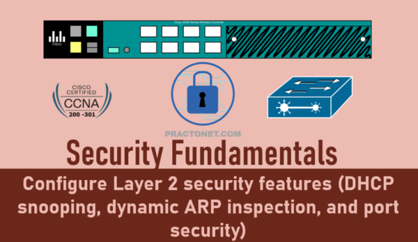 Configure Layer 2 security features (DHCP snooping, dynamic ARP ...